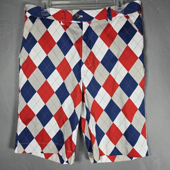 Loudmouth | Shorts | Loudmouth Golf Shorts Men 34 Red White Blue Argyle ...